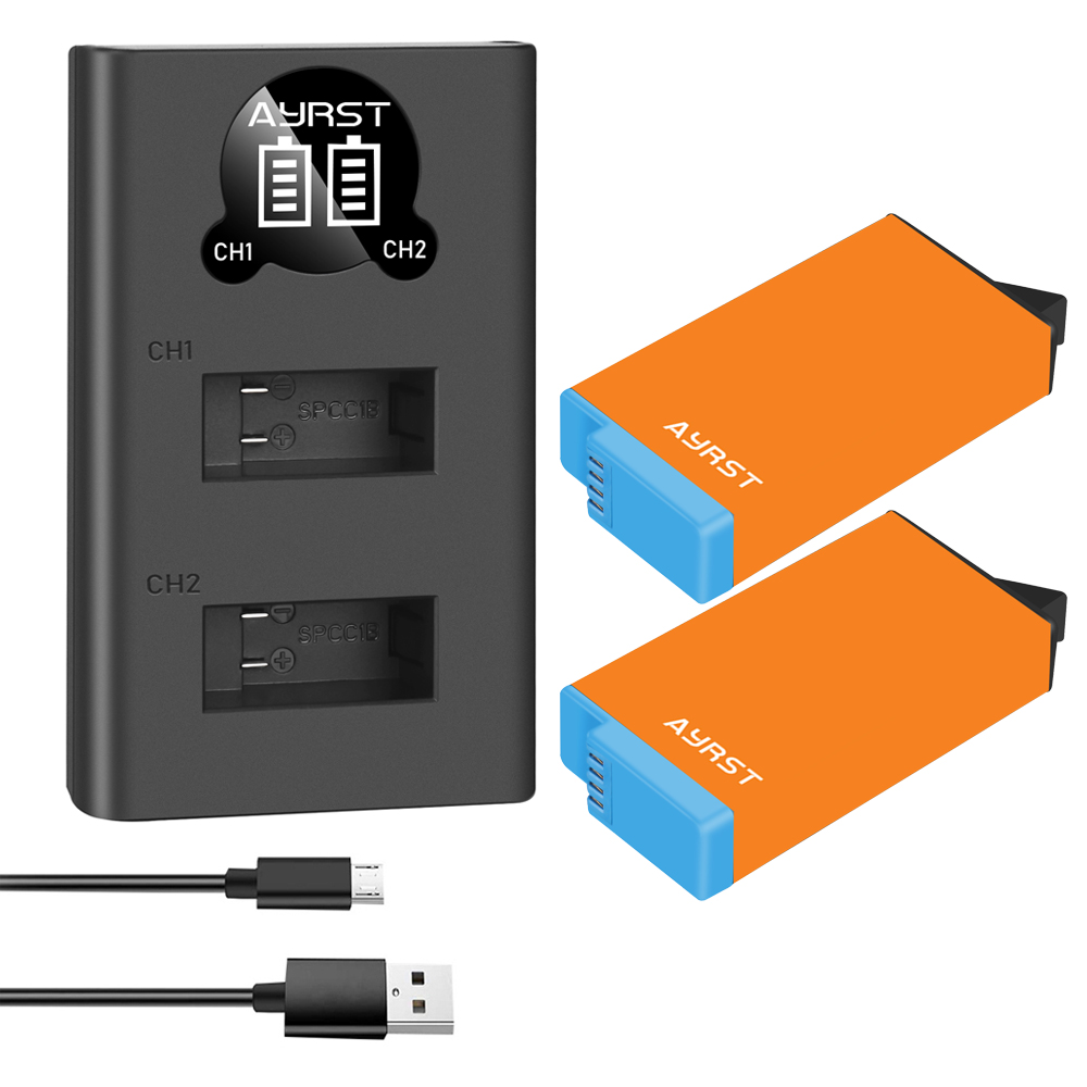 2 Pcs For GoPro Max 1680mAh Battery + 2 Slot LED C... – Vicedeal