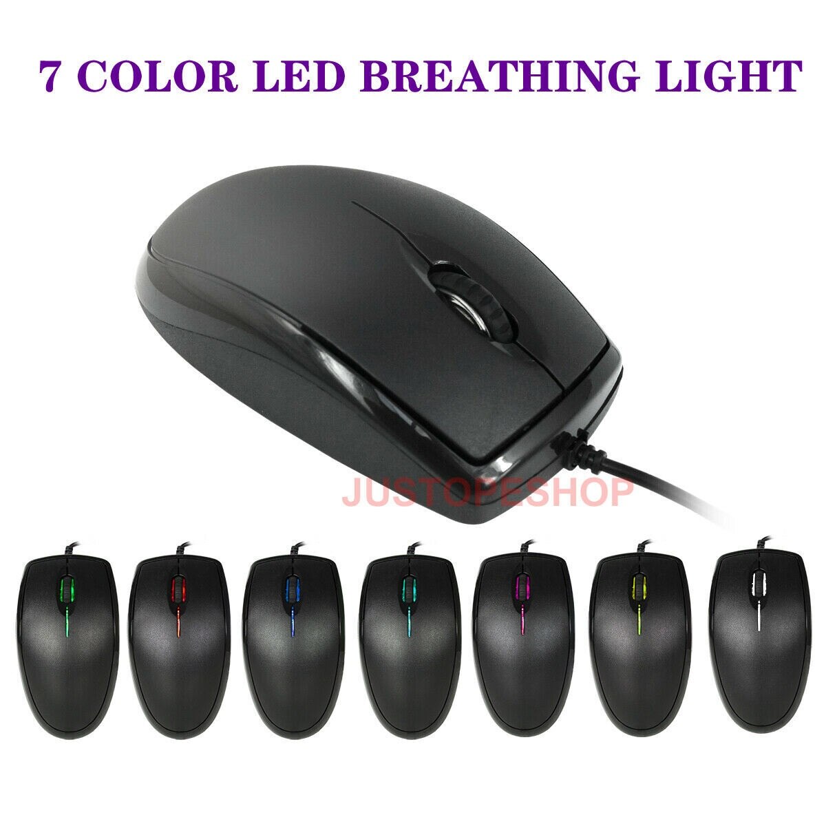 COMFORT WIRED USB OPTICAL MOUSE LED FOR PC LAPTOP ... – Grandado