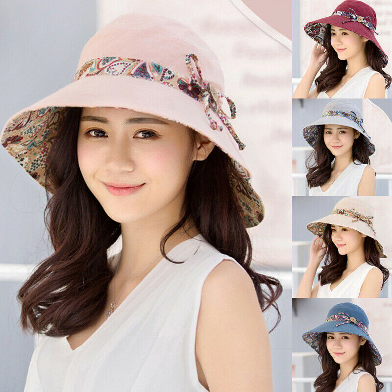 Women Ladies Casual Summer Sun Hats Big Wide Brim ... – Vicedeal