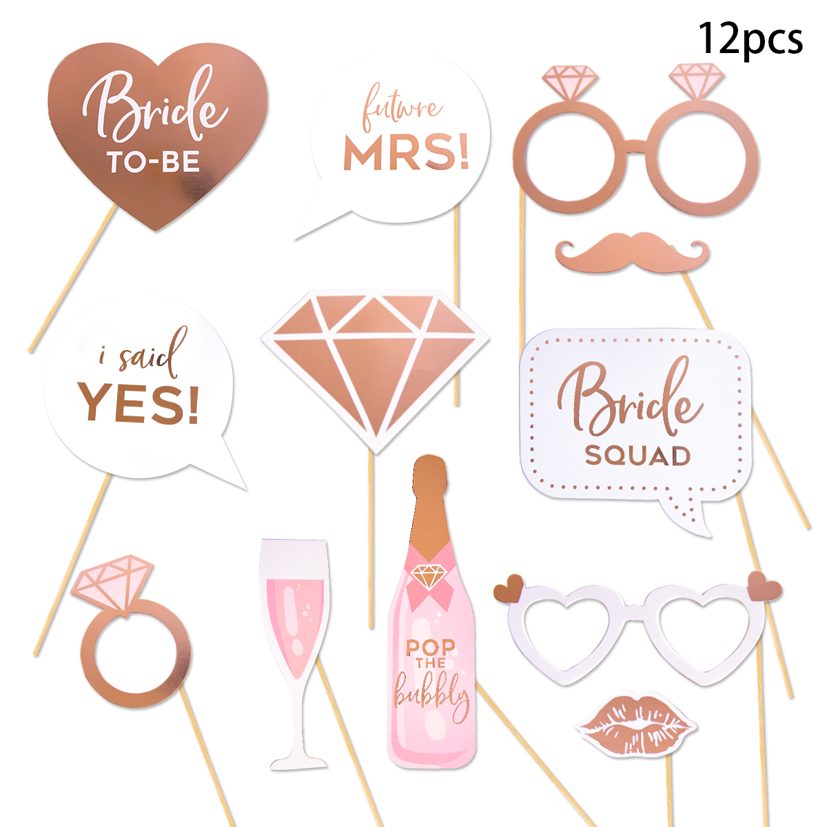 1set Bride To Be Handheld Photo Prop Paperboard Ri... – Vicedeal