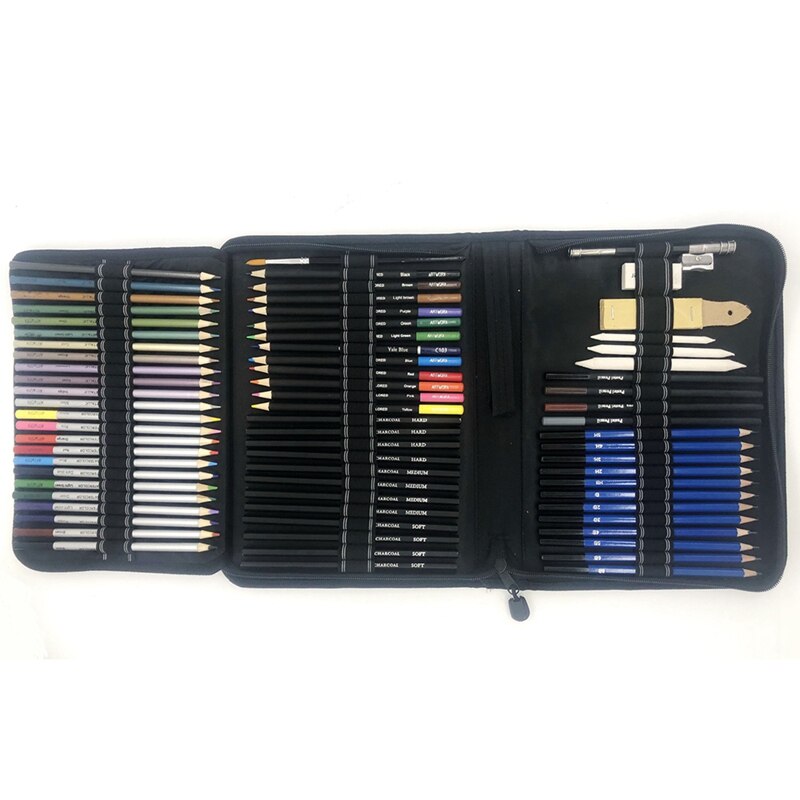 72Pcs Drawing Pencils Set Sketch Colored Pencils W... – Vicedeal
