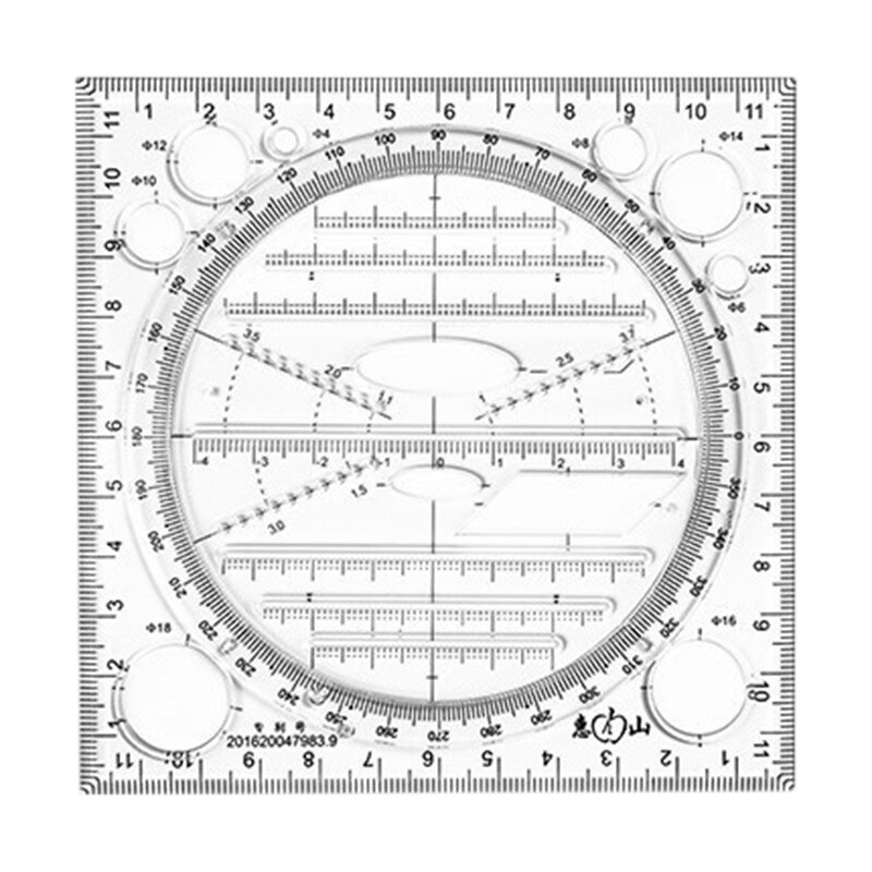 Multifunctional Kaleidoscope Ruler Geometric Funct... – Grandado