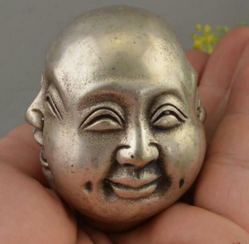 China Tibet Silver 4 Emotions Four Faces Of Buddha... – Grandado