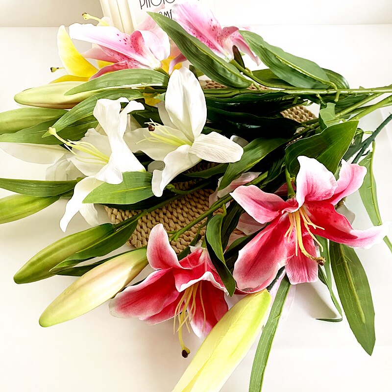 1pcs true touch Lily artificial flower lily bouque... – Grandado