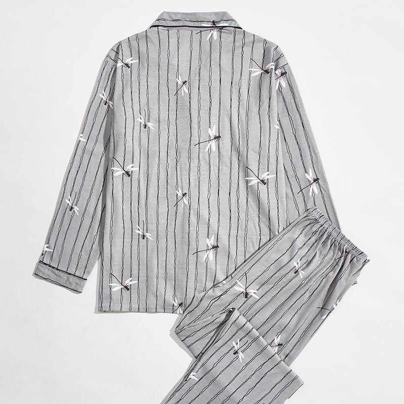 100% Cotton Pijama for Men 2 Pieces Lounge Sleepwe... – Grandado