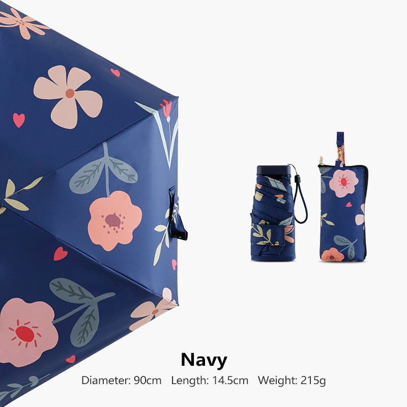 14CM Mini Six Folding Umbrella Women Small Portabl... – Grandado