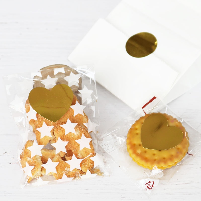 120 pcs Golden Seal Sticker Ronde Hart Papier Labe... – Grandado