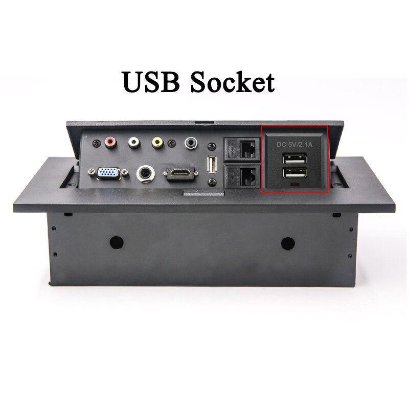 Pop-up Desktop Socket Aluminium Alloy Plate AC Pow... – Vicedeal