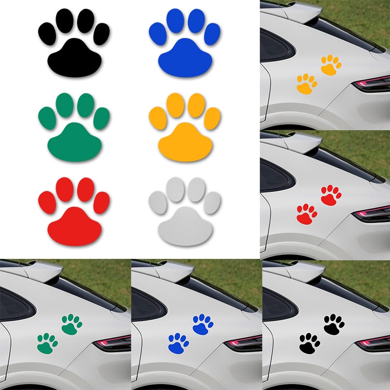 2Pcs Car sticker Cute Puppy Claws reflective decor... – Vicedeal