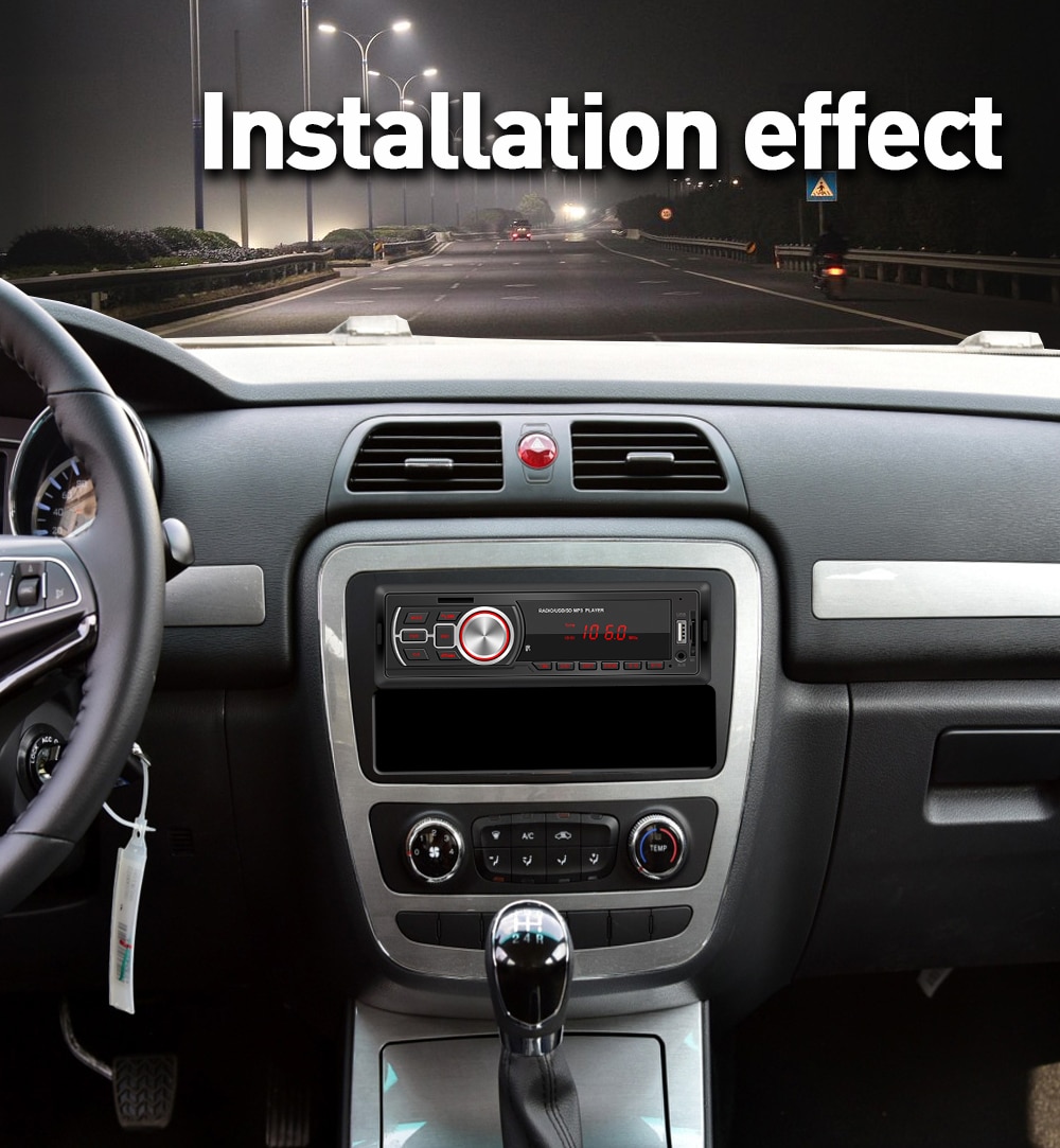 208E 1 DIN Car Radio FM Bluetooth Autoradio AUX TF... – Grandado