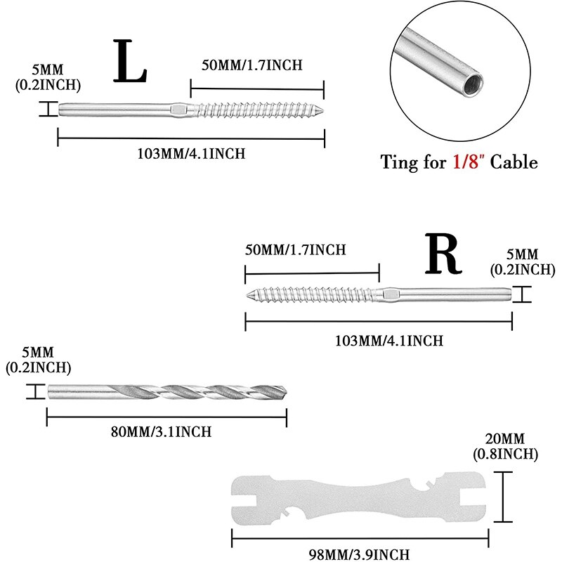 12 Pairs 316 Stainless Steel Right & Left Handed T... – Grandado
