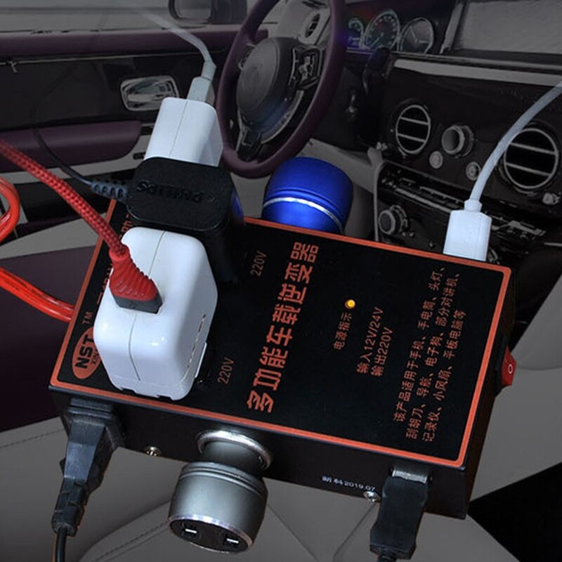 Car Vehicle Inverter 200W Output 110V/220V Power M... – Grandado