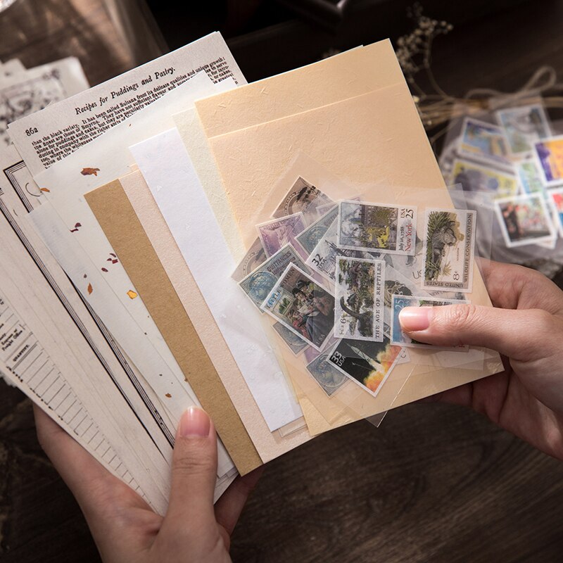 Antique Old Page Diary Stationery Craft Paper Junk... – Grandado