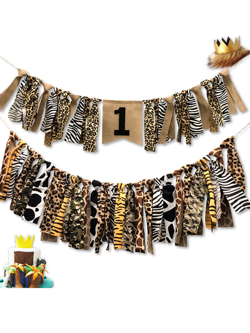 Jungle Safari Hoge-Stoel Banner Afrikaanse Dierent... – Vicedeal