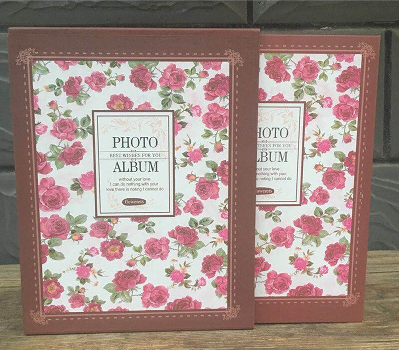 7 Inch 200 Retro Flower Photo Album Pattern Large-... – Grandado