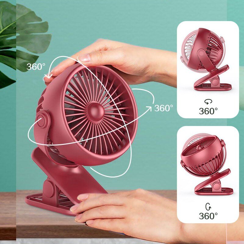 Desk Mini USB Fan Clip-on Portable Table Fan for O... – Grandado