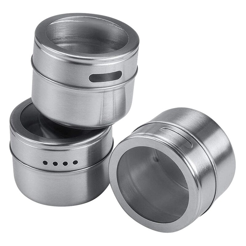 20 Pack Stainless Steel netic Spice Tins, Multi-Pu... – Grandado