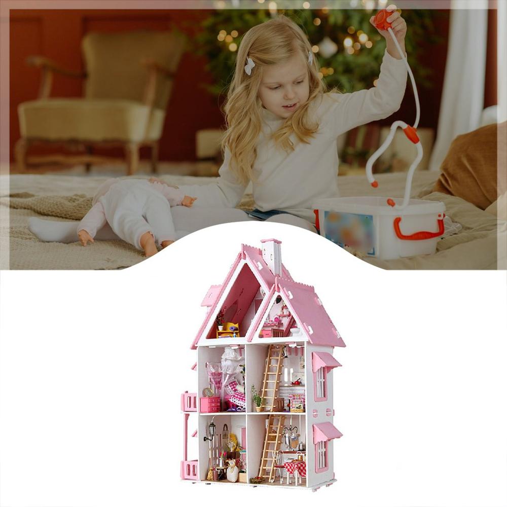 DIY Doll House Villa Model Wood 3D Puzzle Toys Hou... – Grandado