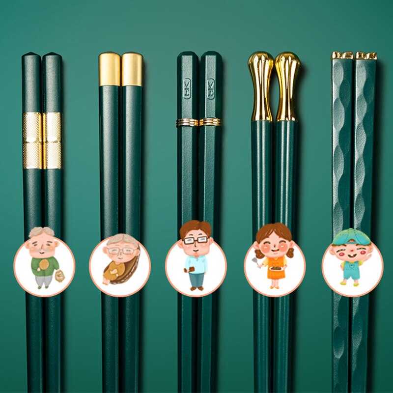 5 Pairs Chinese Chopsticks Set For Eating Asian Fo... – Grandado