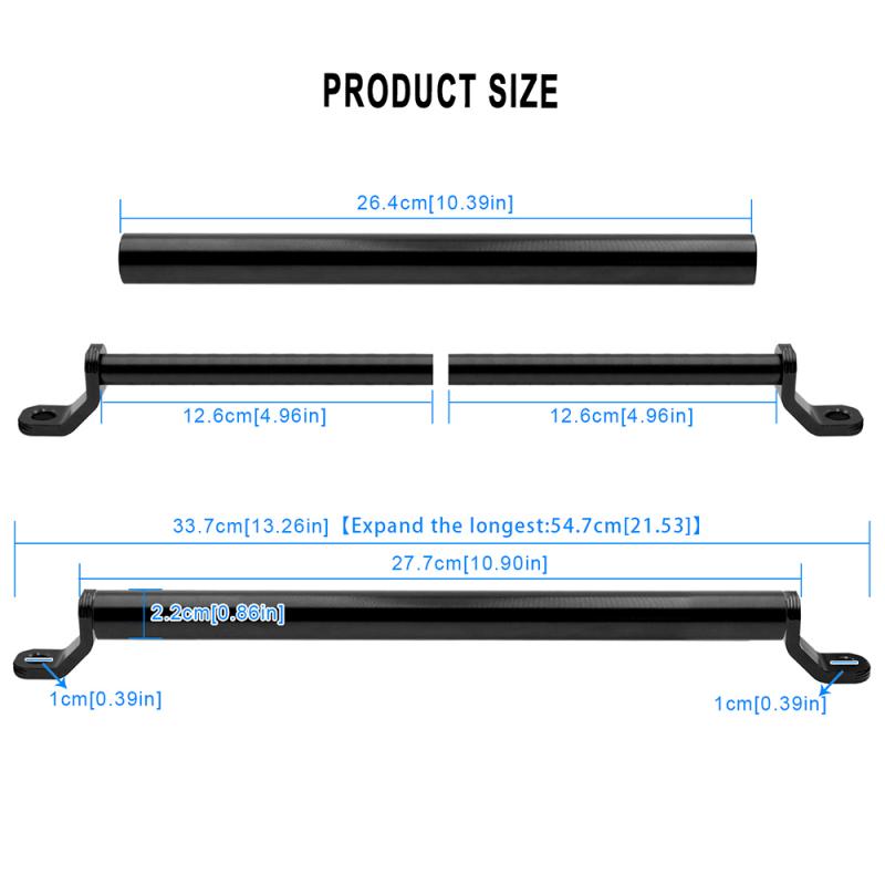 Motorcycle extension handlebar aluminum alloy bala... – Grandado