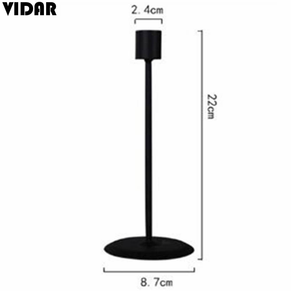 Vidar Iron Modern Style Matte Black Gold Candlesti... – Grandado