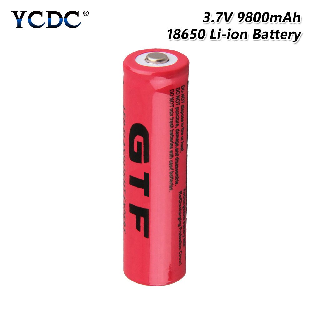 Pointed Top 18650 GTF Battery 3.7V 9800mAh Lithium... – Grandado