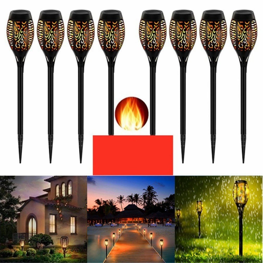 12Led Solar Flame Lamp Outdoor Induction Torch Lam... – Grandado