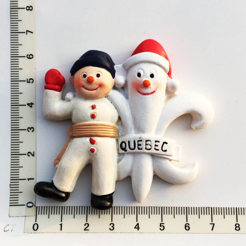 Canada Quebec Snowman Cartoon Style Fridge Magnets... – Grandado