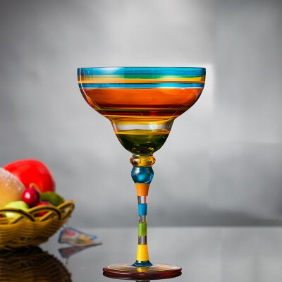 European red coloured drawing or pattern glass gob... – Grandado