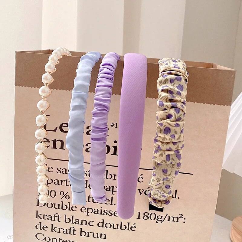 5pcs Set Women Cloth Hair Bands Headdress Headband... – Grandado
