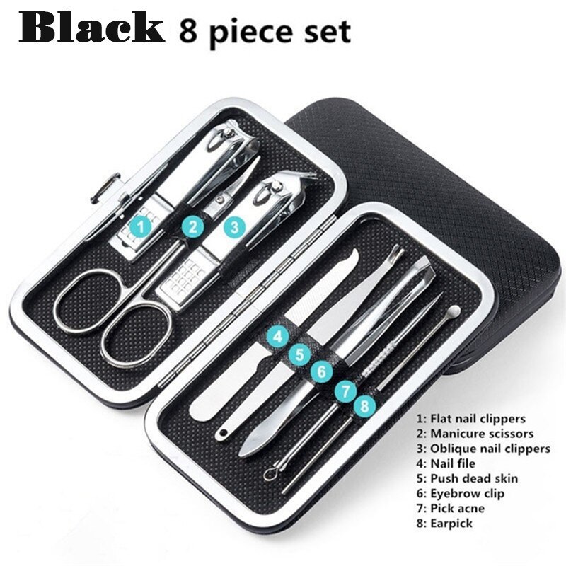 8/11/12/16/19Pcs Nail Cutter Pedicure Scissors Set... – Grandado