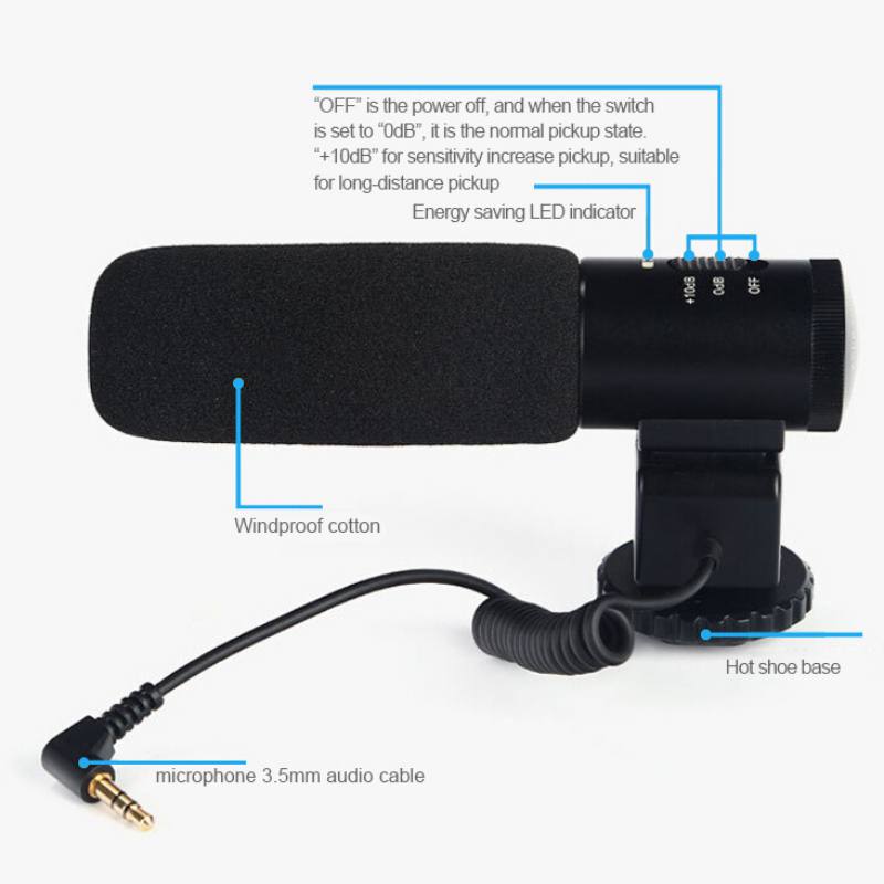 MIC-03 Electret Microphone Camera External Stereo ... – Grandado