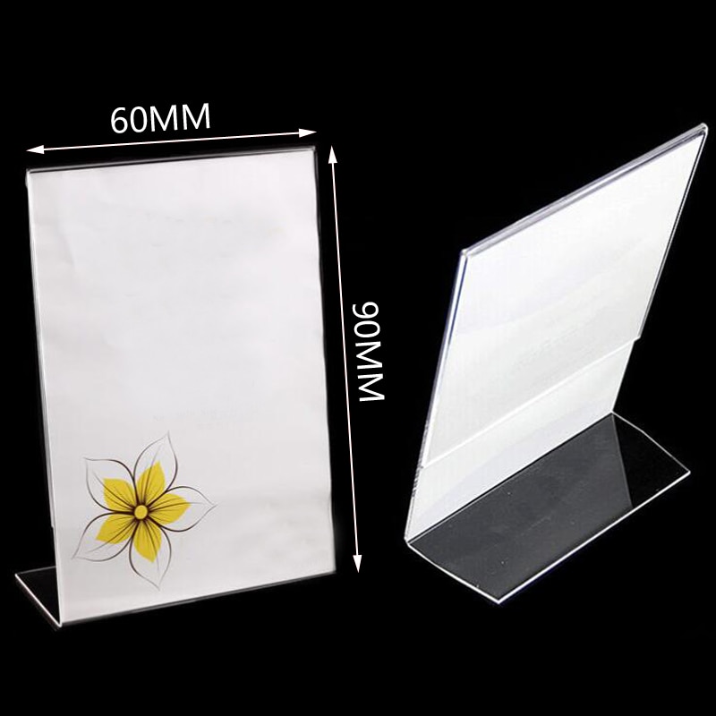 Neue 10 teile/los Klar 6x9cm L Form Acryl Tisch Ze... – Vicedeal