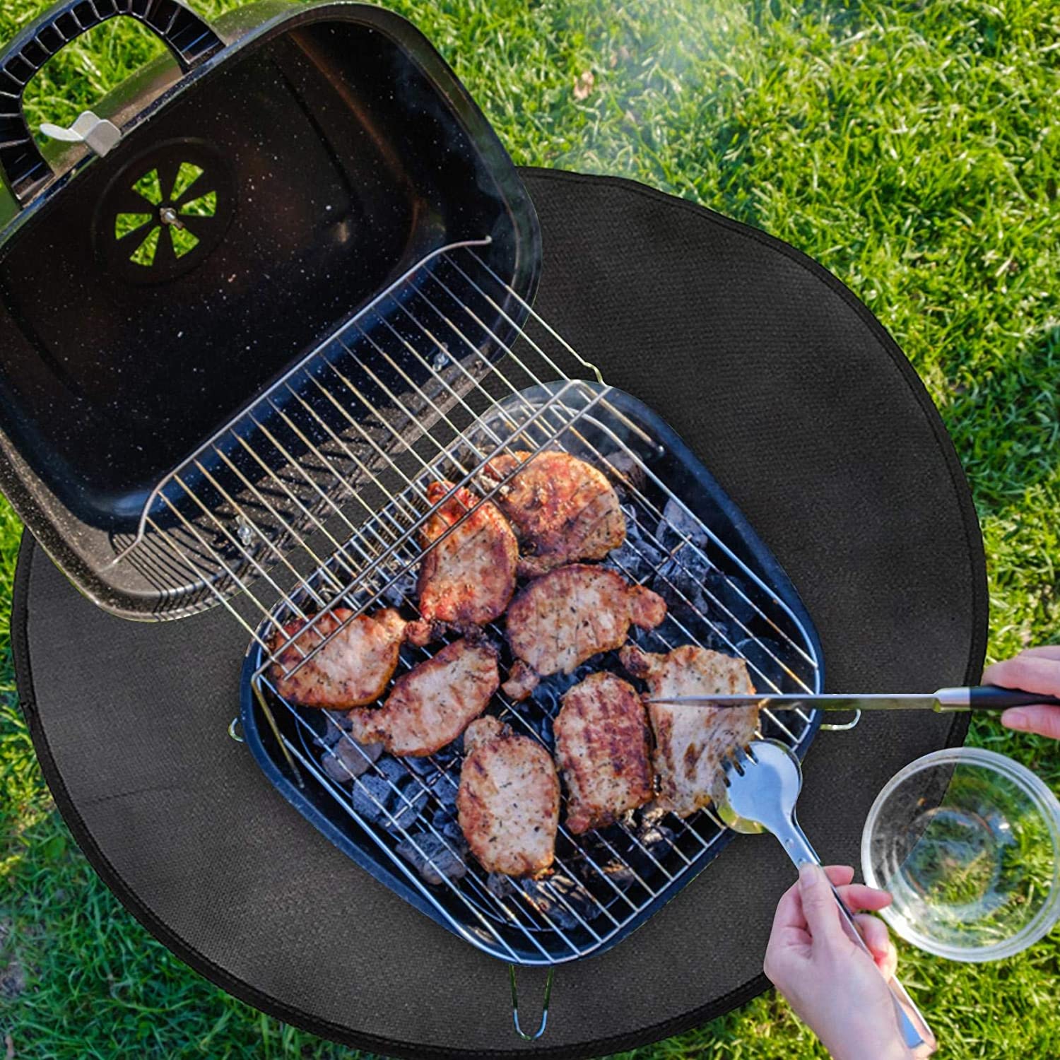 36'' Fire Pit Mat, Fireproof Mat, Round Under Gril... – Vicedeal