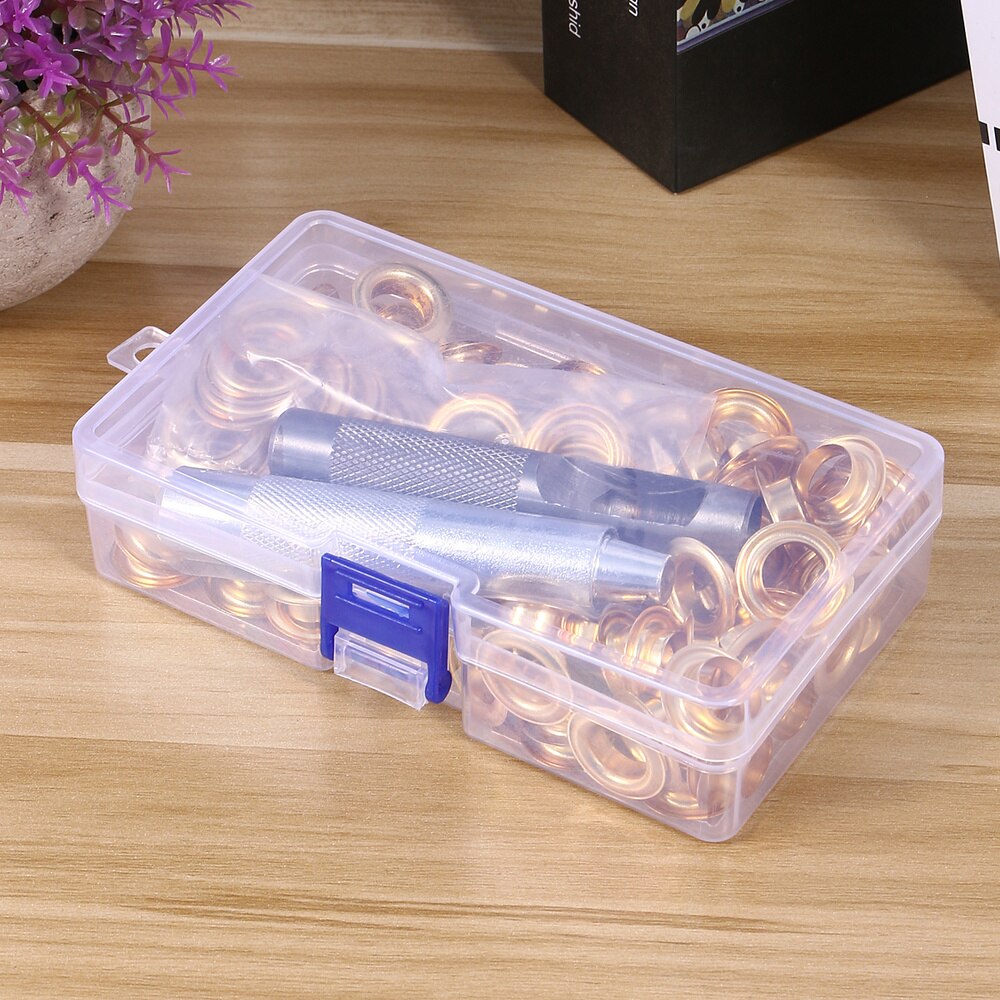 100 Set Grommets Kit Messing Oogjes Knop Kit Met 3... – Vicedeal