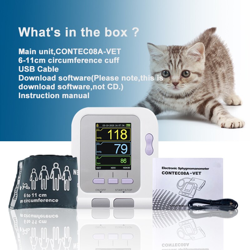 CONTEC08A-VET Digital Veterinary Blood Pressure Mo... – Vicedeal CONTEC08A-VET Digital Veterinary Blood Pressure Mo... – Vicedeal