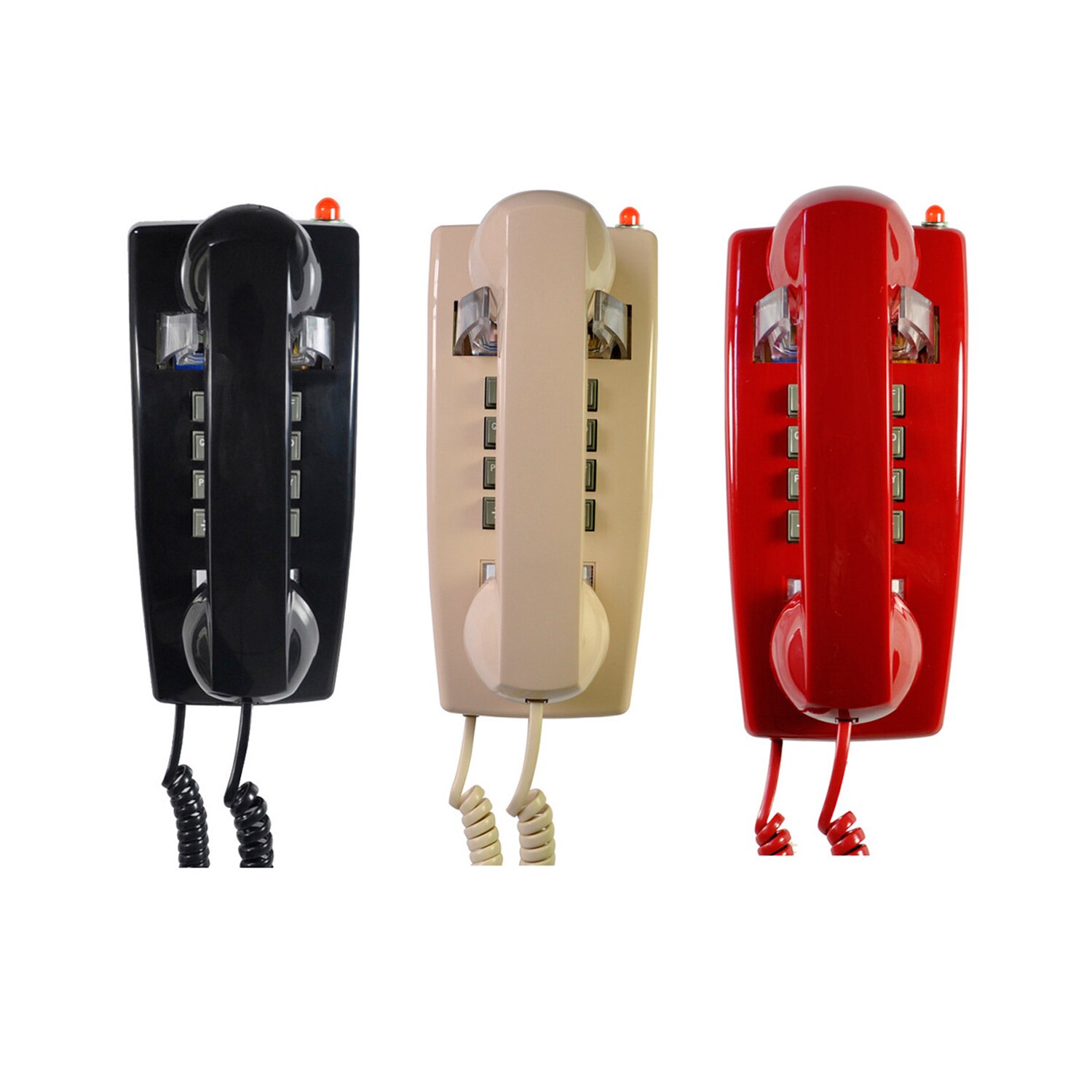 Corded Red Wall Phone Analog Old School Phone With... – Vicedeal