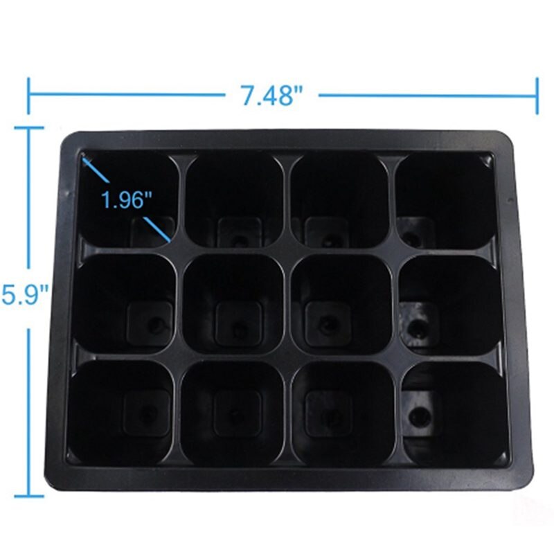 5 Set 12 Cells Nursery Pot Planting Seed Tray Kit ... – Grandado
