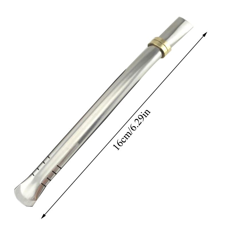 Flat Straw Spoon Convenient Reusable Smooth Stainl... – Vicedeal