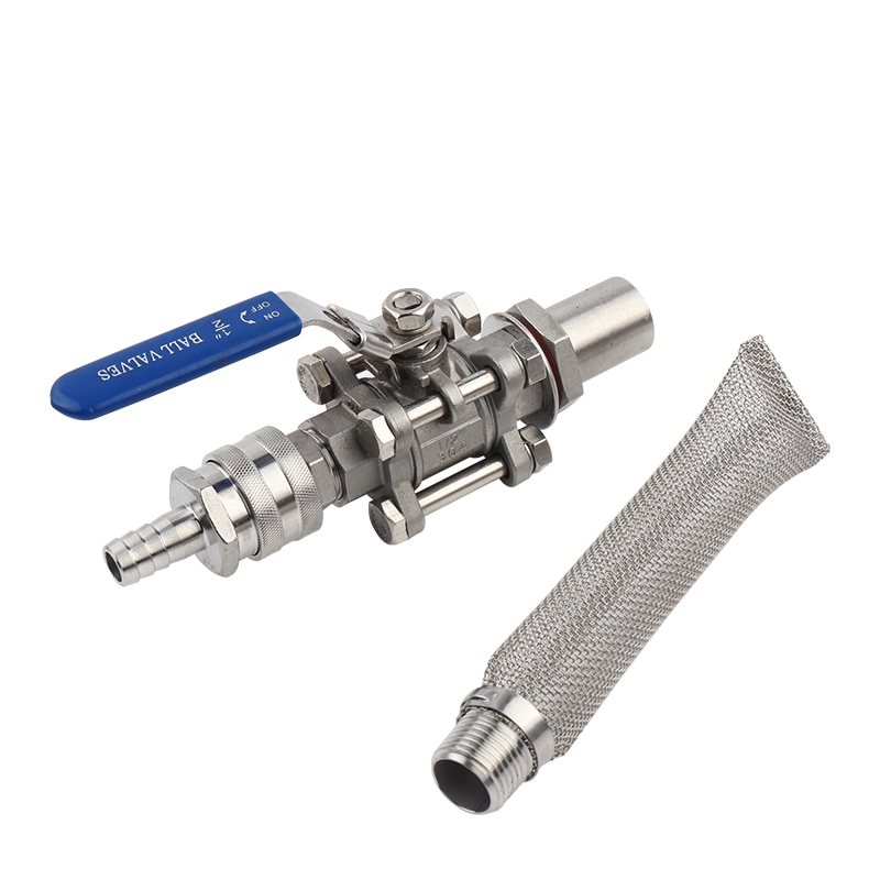 Weldless Boil Kettle Ball Valve Bazooka Kit 12" Ke... – Grandado
