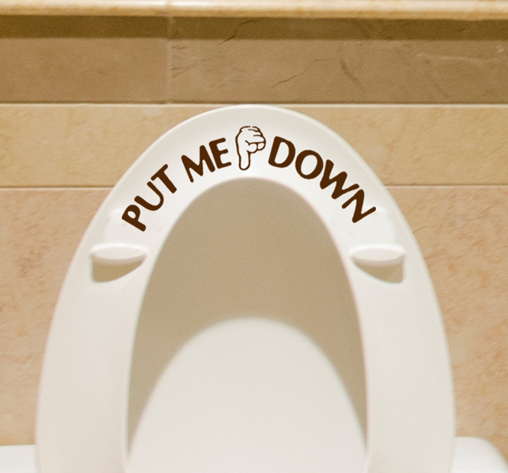 High Effective Gesture Hand Decal Funny Bathroom T... – Grandado