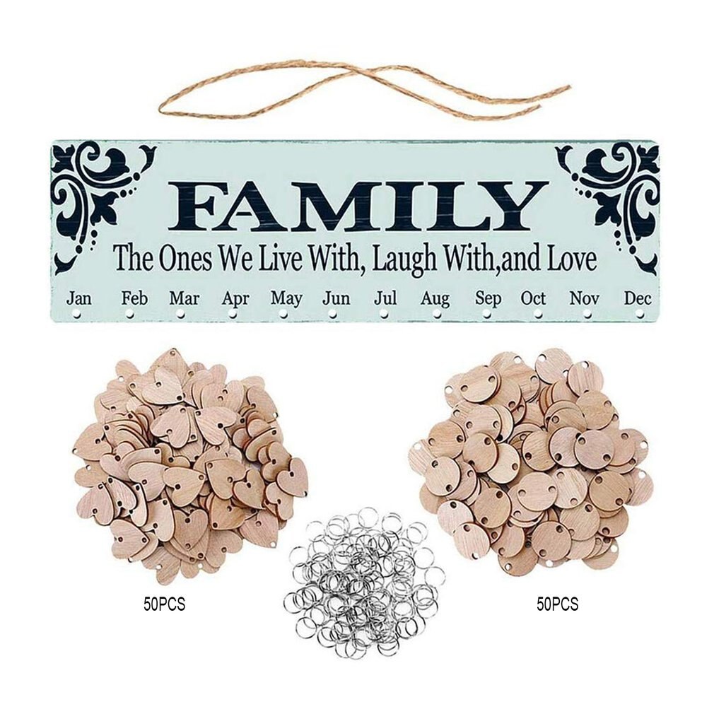 Houten Kalender Lijst Verjaardagsfeestje Woondecor... – Grandado