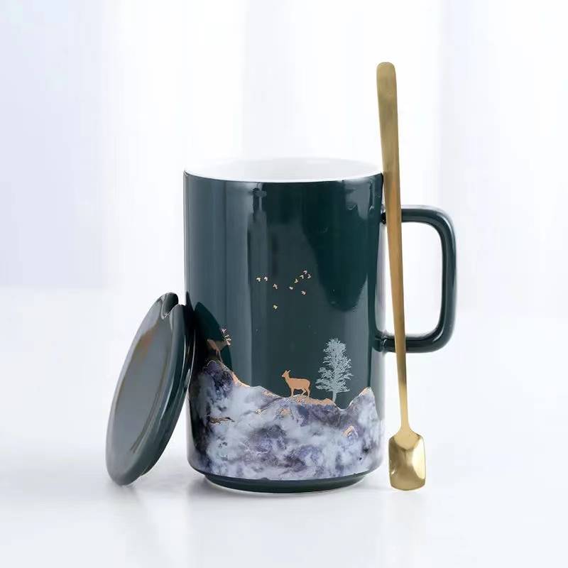 Luxury European Style Ceramic Cup Mug Coffee Cup H... – Grandado