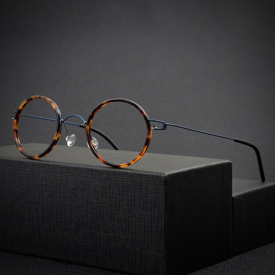 Handmade Retro Round Titanium Optical Glasses Fram... – Grandado