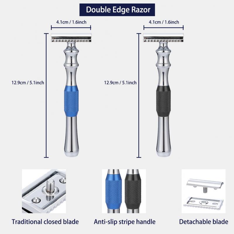 Men Safety Razor Anti-slip Stripe Handle Classic D... – Grandado
