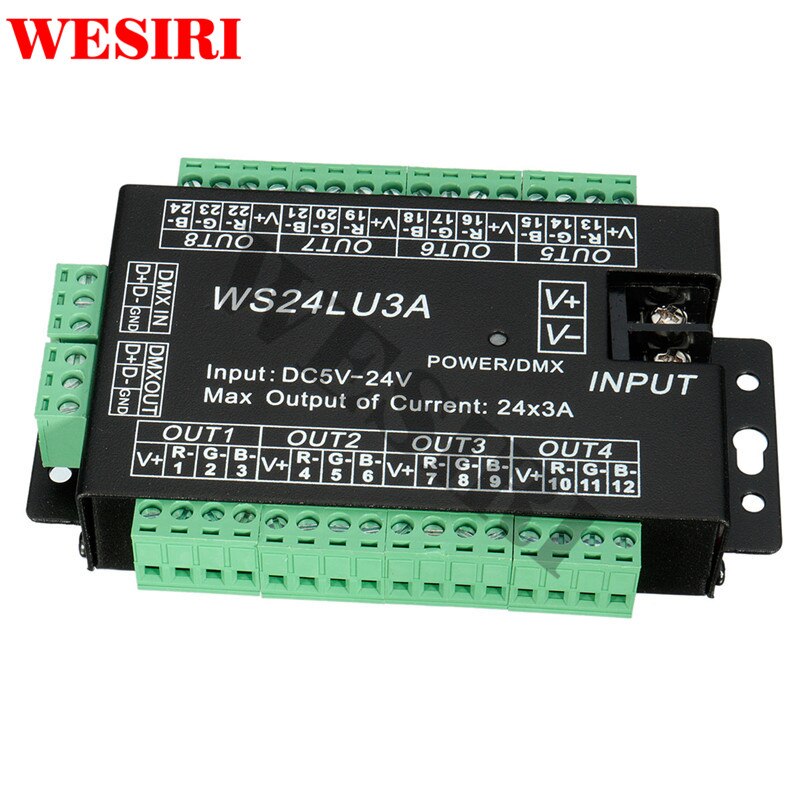 WS24LU3A 24CH DMX Controller 24 Channel DMX 512 De... – Grandado
