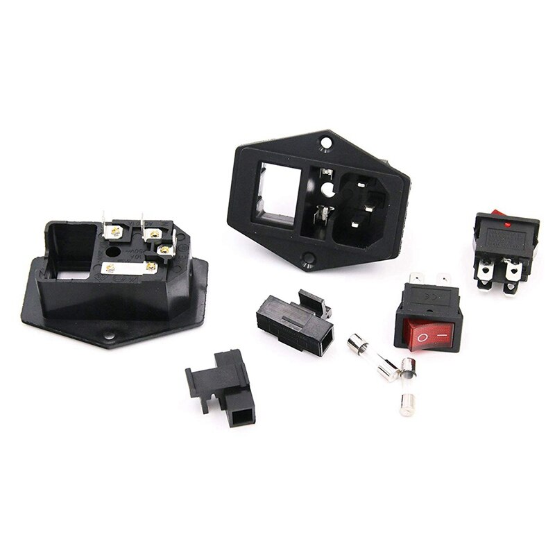 2 Pcs Inlet Male Power Socket With Fuse Rocker Swi... – Vicedeal