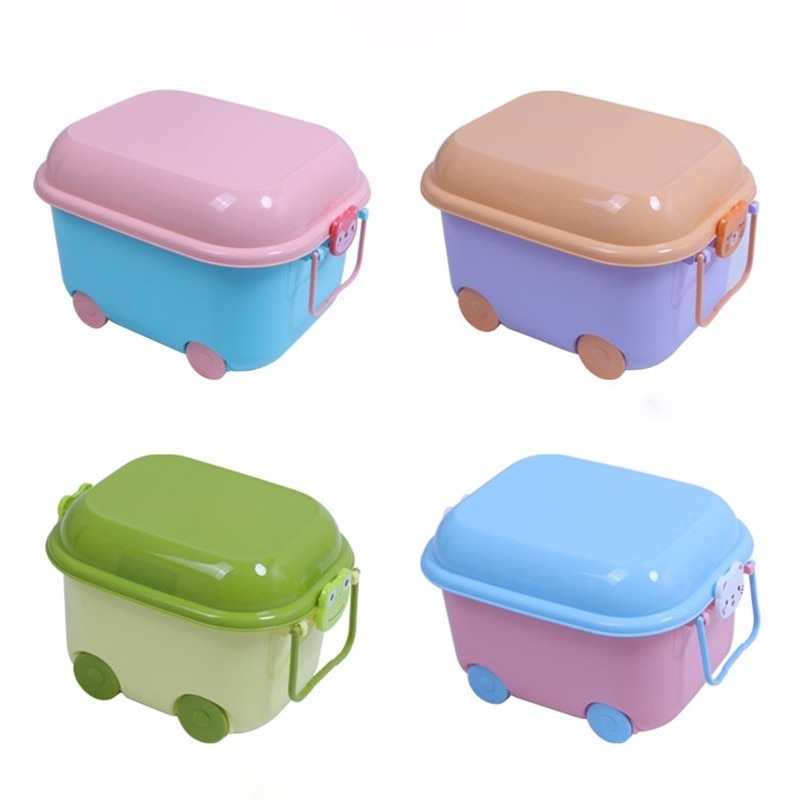 Cute Plastic Storage Box for Toys with Lid Animal ... – Grandado
