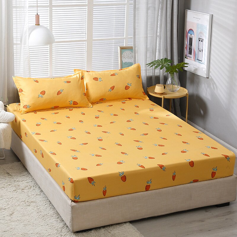 200x220cm Heart-Shape Printed Fitted Sheet 100% Po... – Vicedeal