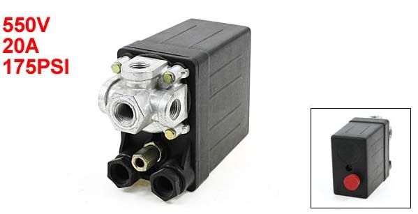 550V 20A 175PSI 4-Port Single Phase Threaded Press... – Grandado